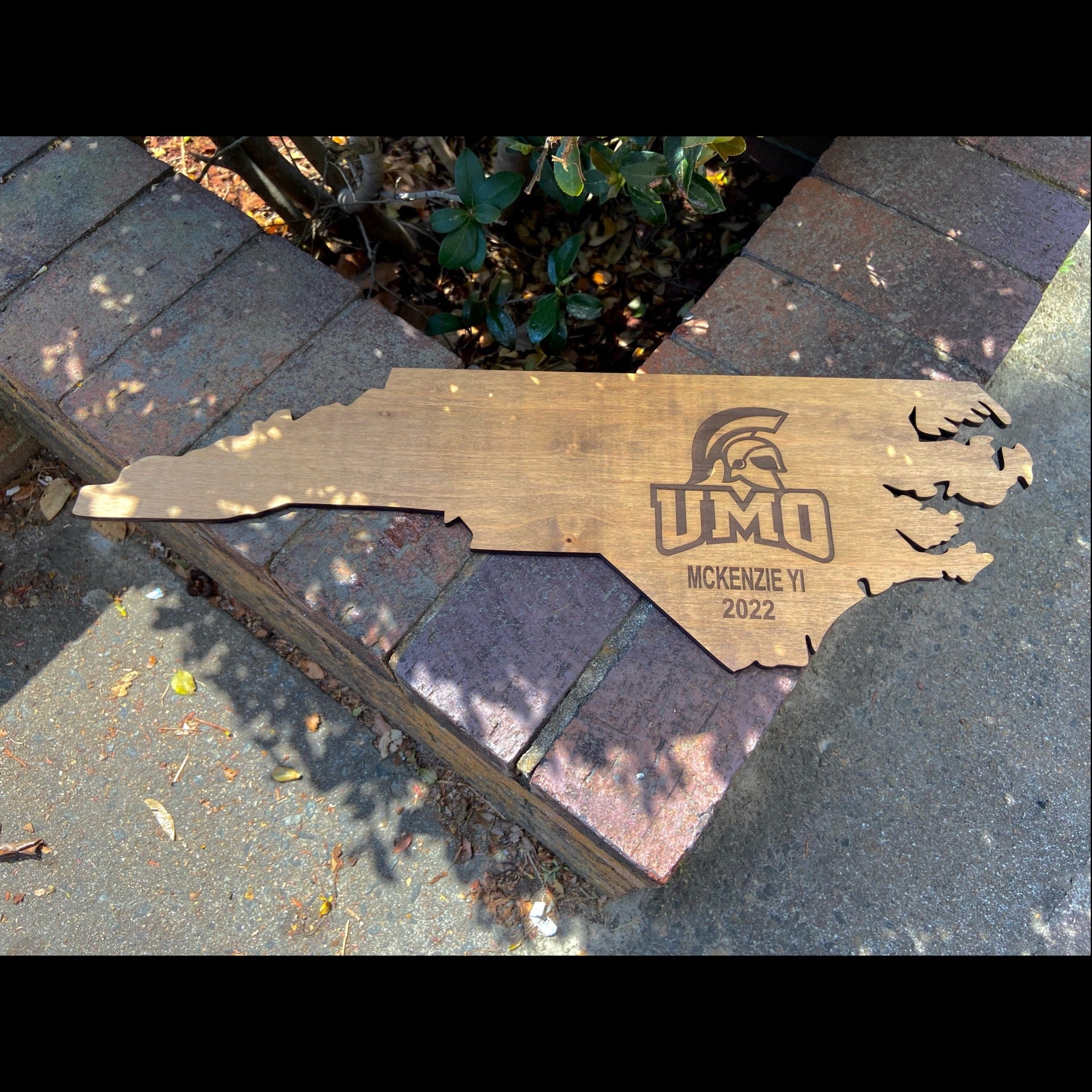 NC Cutout with School Logo | The Purple Turtle Workshops