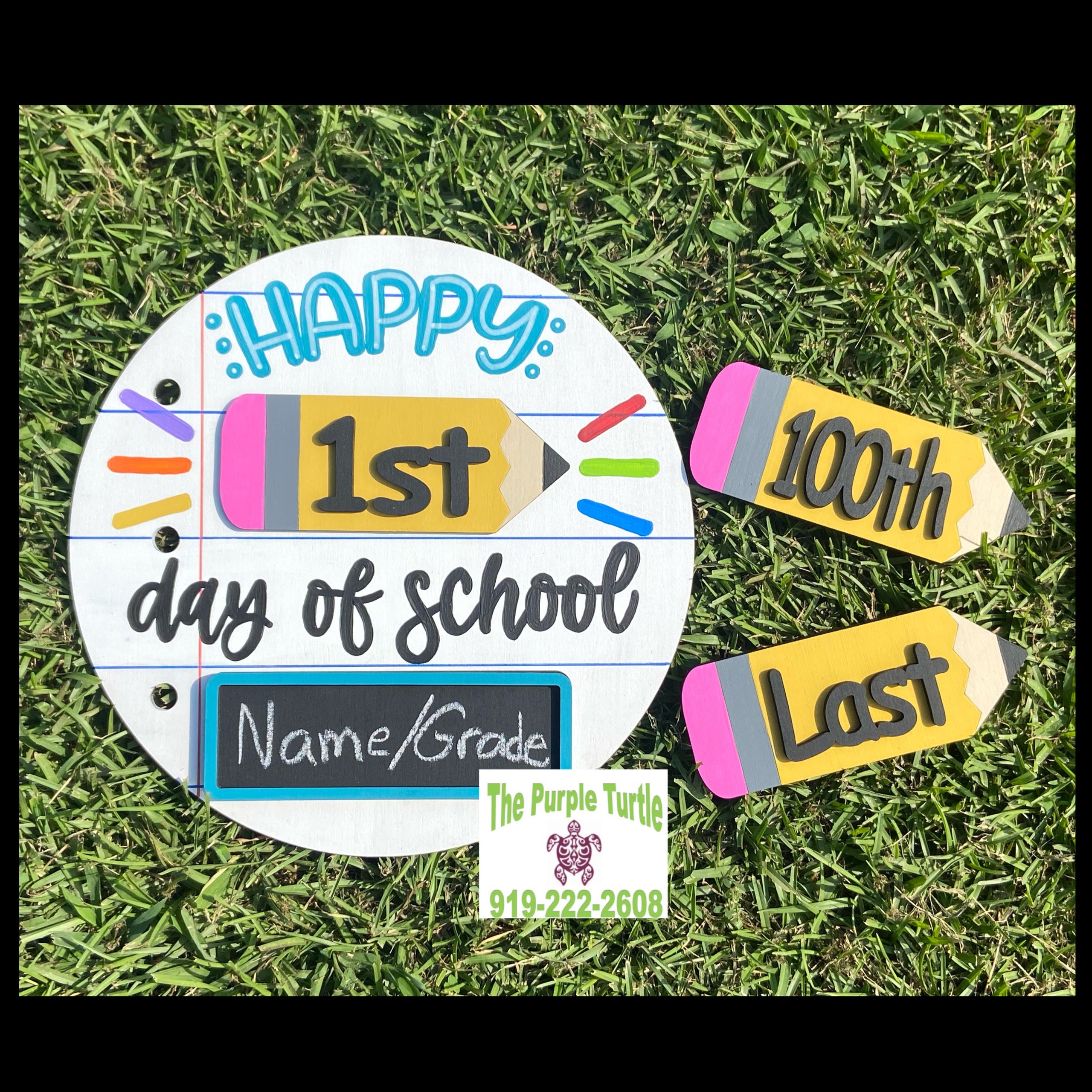 1st, 100th, Last Day of School Sign | The Purple Turtle
